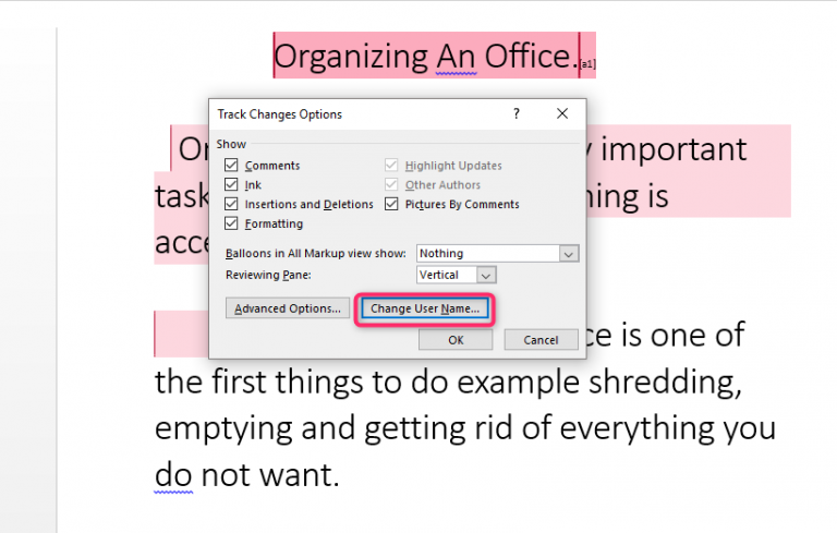 How To Change The Name In Word Comments Docs Tutorial
