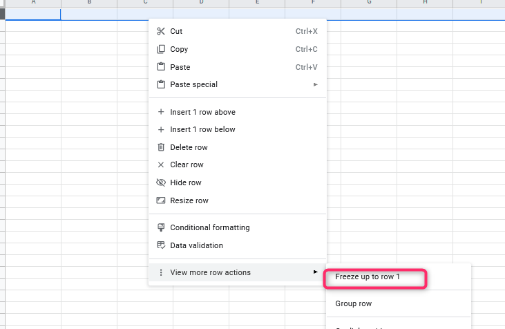 How To Keep The Top Row Always Visible In Google Sheets Docs Tutorial