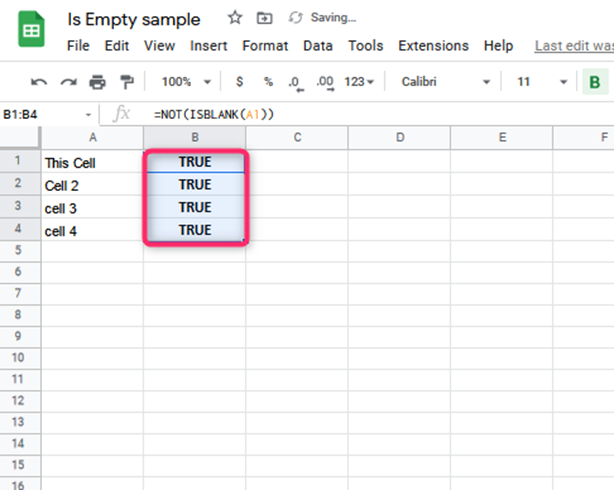 How To Check If A Cell Is Empty In Google Sheets Docs Tutorial