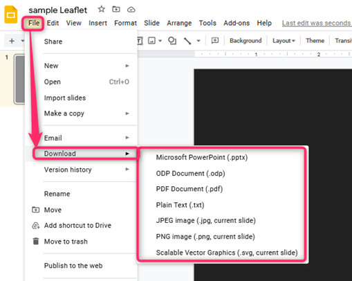 How To Make A Pamphlet In Google Slides Docs Tutorial